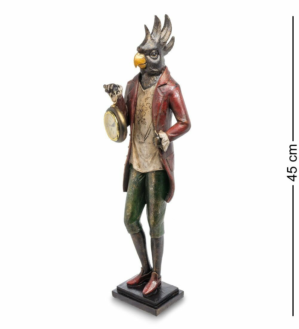 Статуэтка с часами 'Попугай Арнольд'