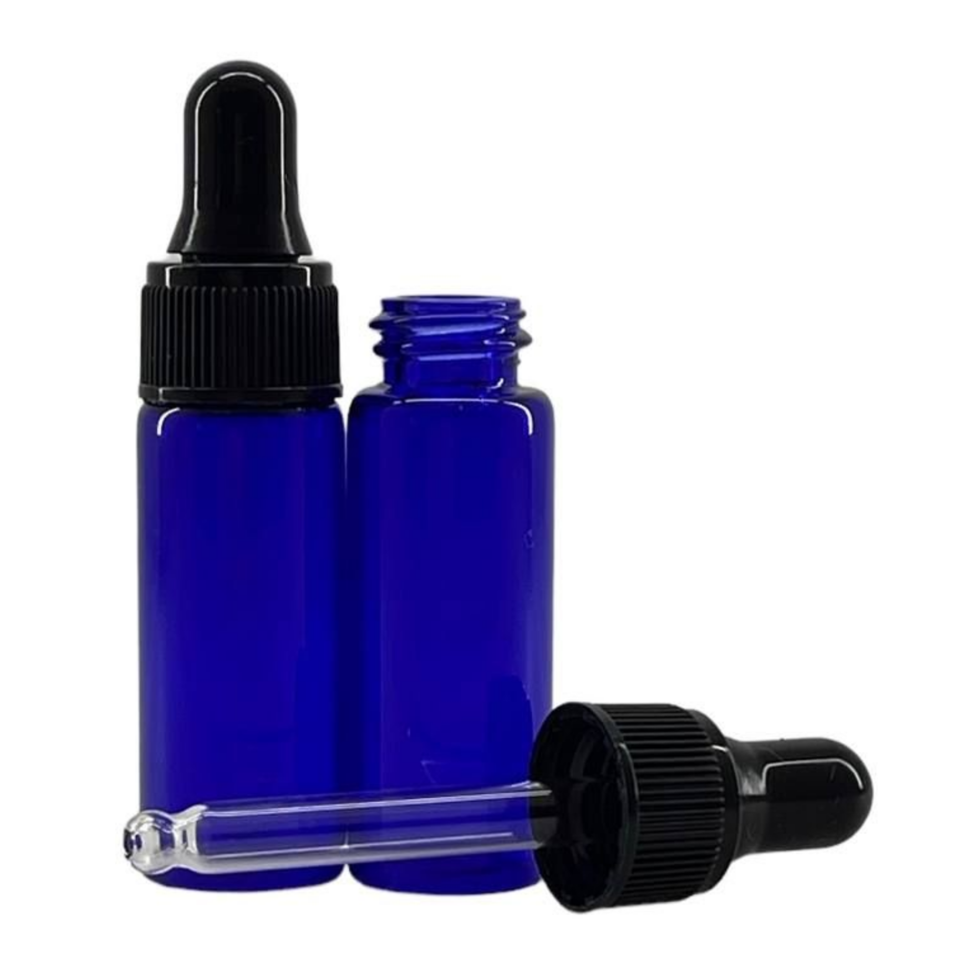 Набор пипеток для эфирных масел, флакон 5 мл, 15 штук, синее стекло