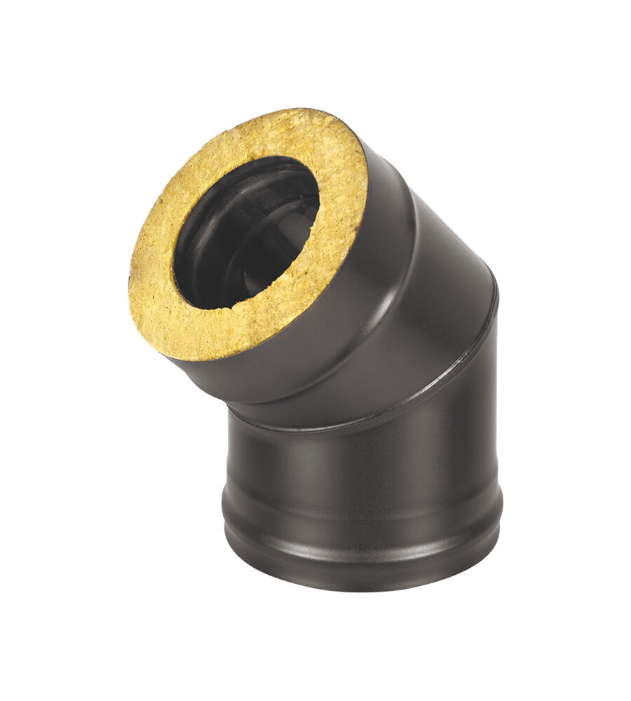 Везувий Сэндвич-колено BLACK (AISI 430 0,8мм/оц) 45* 2 секции д.115х200