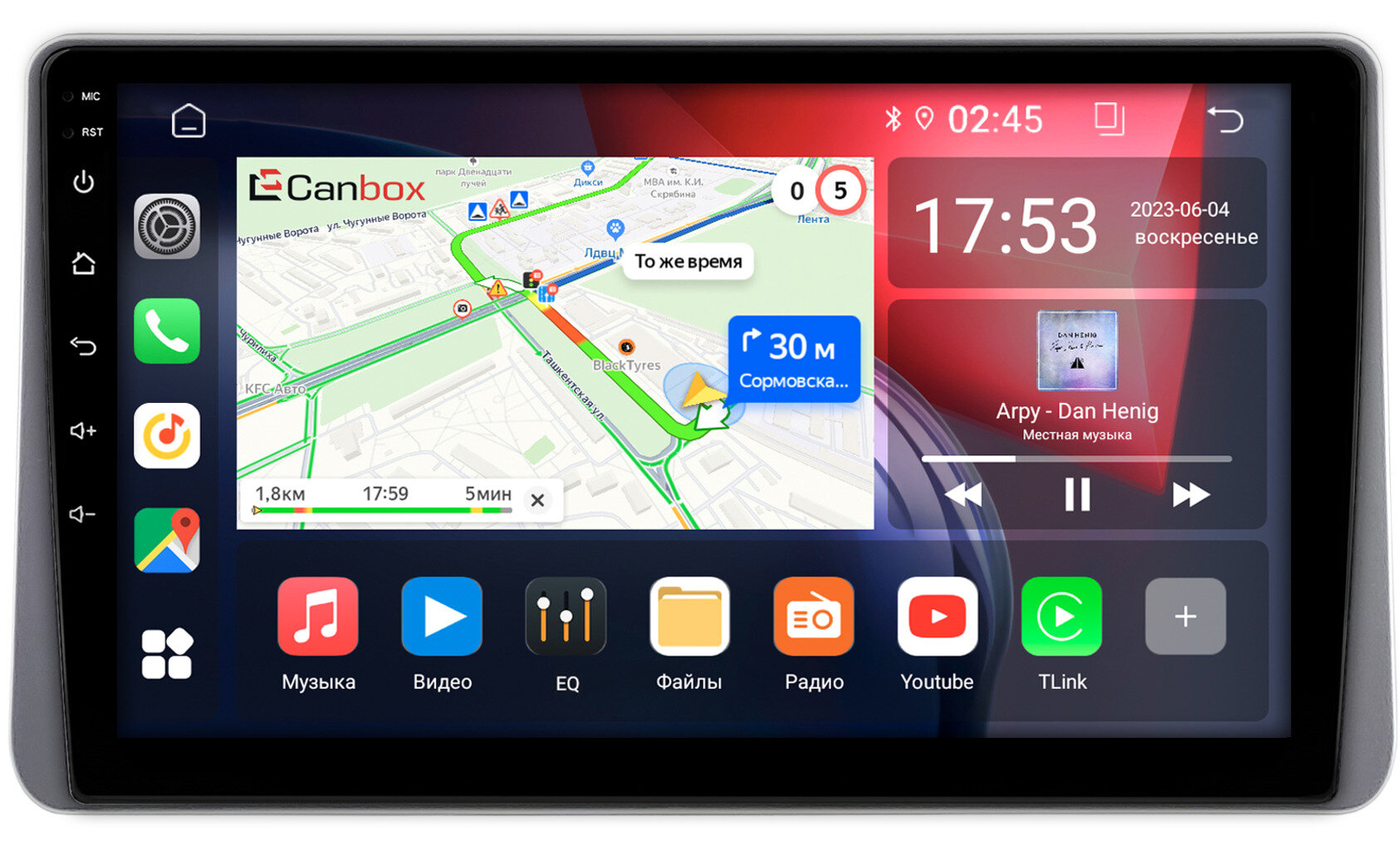 Штатная магнитола Canbox GT10-1210 для Nissan Almera (N16), Sentra 5 (B15) 1999-2006 на Android 10 (IPS, DSP, CarPlay)