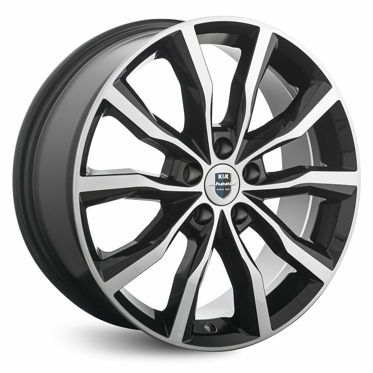 Диск литой КиК Портер (КС906) 7,5\R18 5*114,3 ET45 d66,1 Алмаз черный [76187] Fb max 750 kg