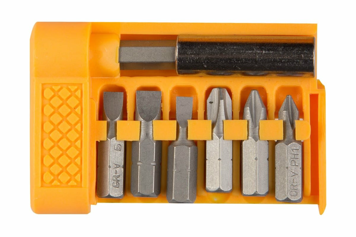 STAYER 26082-H7 Набор бит 7 предметов для отверток и шуруповёртов с хвостовиком 1/4 дюйма