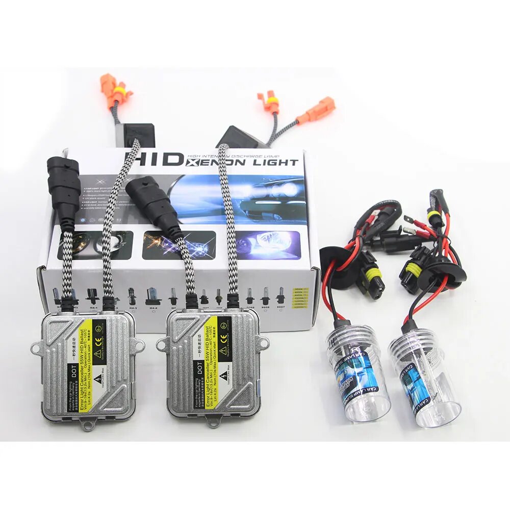 HID ксенон комплект H7, 55 Вт, 8000K White Blue