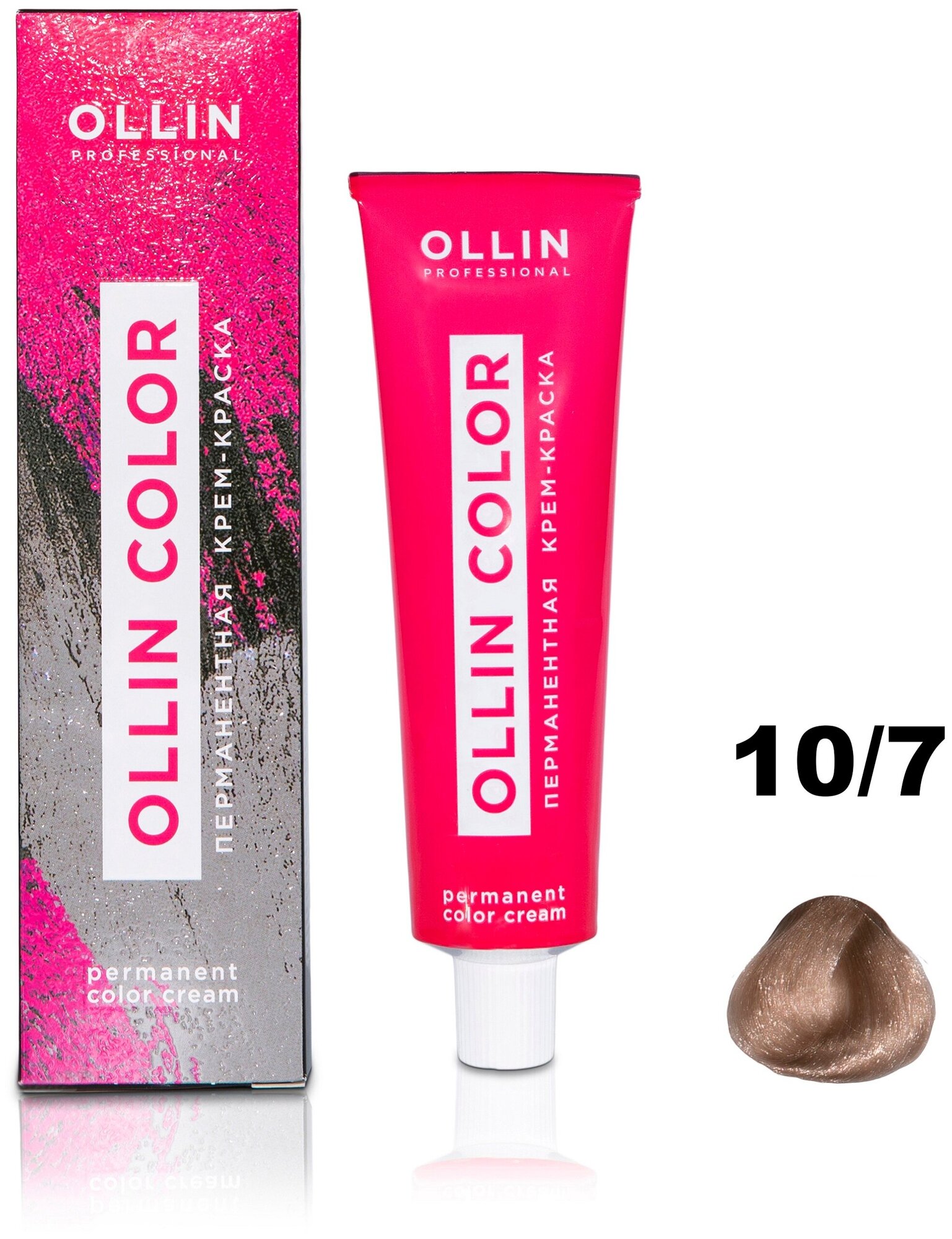 OLLIN Professional Color перманентная крем-краска для волос, 10/7 светлый блондин коричневый, 100 мл