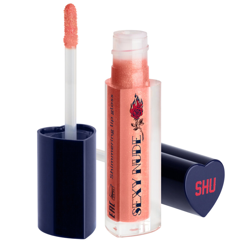 Блеск для губ Shu Sexy Nude, мерцающий, тон: 450 нежный розовый, 3мл
