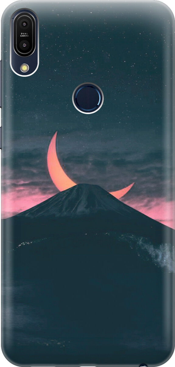 Силиконовый чехол Гора на фоне месяца на Asus Zenfone Max M1 (ZB555KL) / Асус Зенфон Макс М1