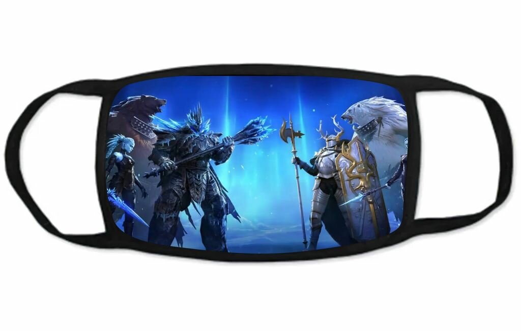 Маска на лицо Raid: Shadow Legends, Рейд: Шедоу Ледженс, Рейд: Легенды Теней №9, Взрослая - 20 на 12,5 см