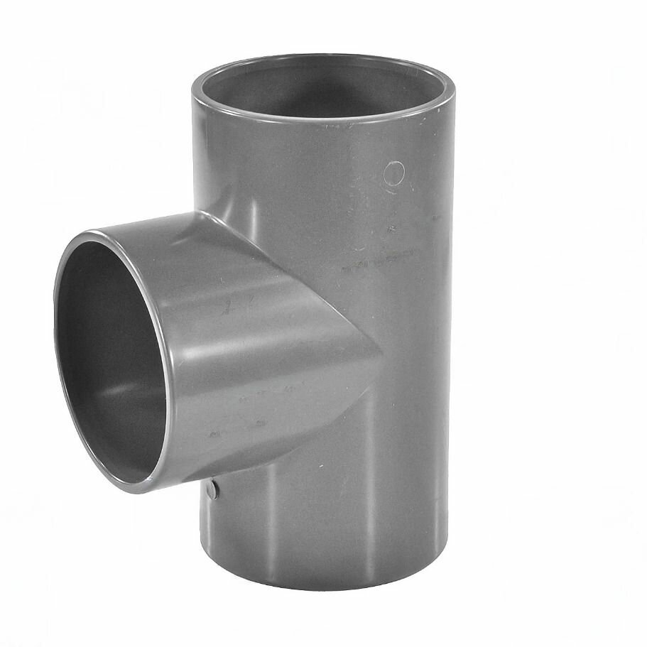 Тройник ПВХ серый под клеевое соед Дн 160х90гр Ру16 напорный Aquaviva TEE1600