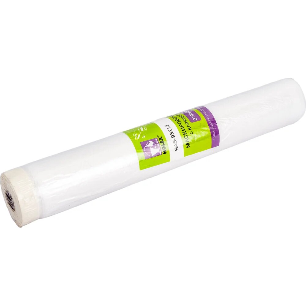 Маскировочная пленка со скотчем в рулоне Holex 2700 мм x 20 м HAS-93212, Защитную полиэтиленовую пленку и малярную ленту