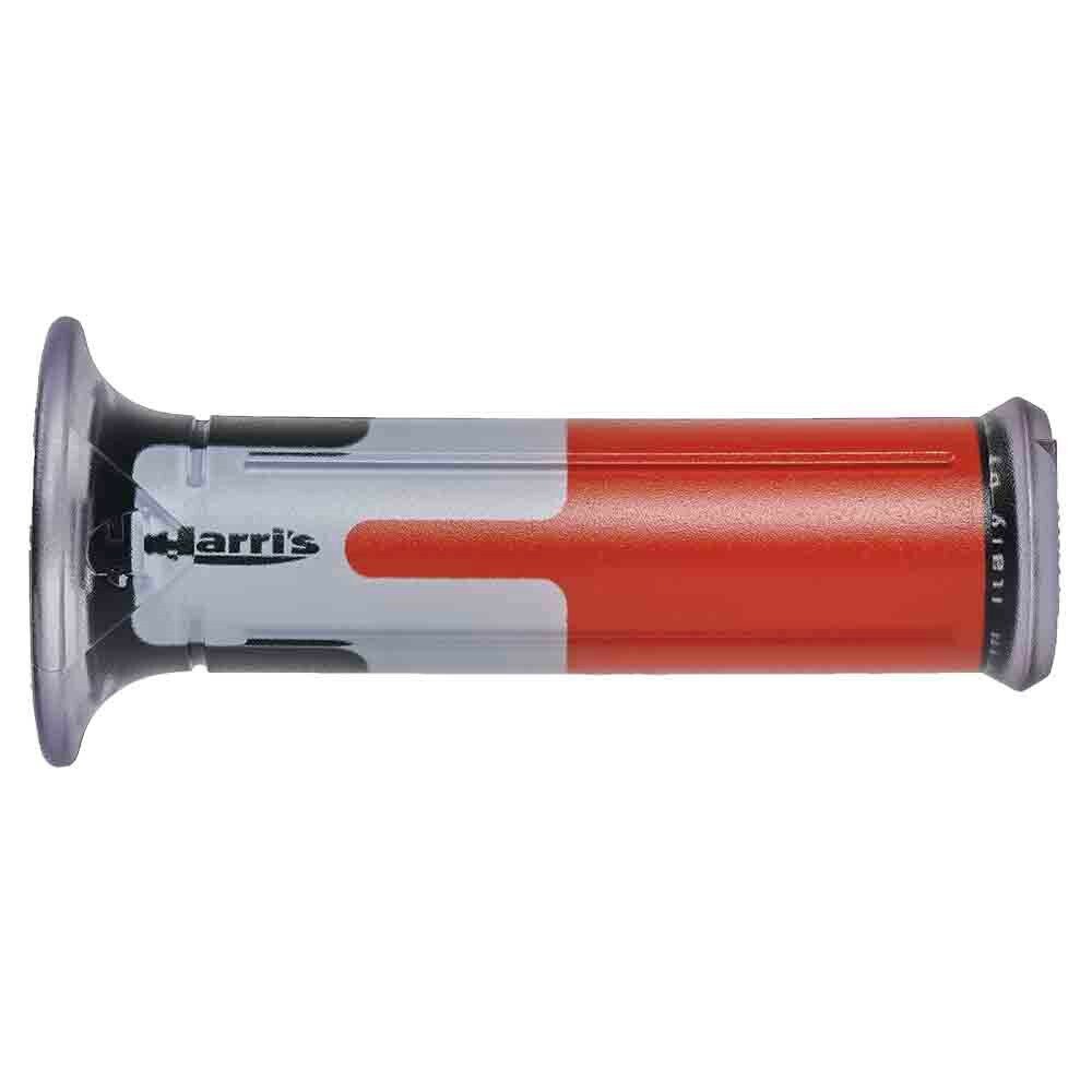 Грипсы руля ARIETE серии HARRI’S с логотипом HARRI’S бело-оранжевый (ARI-01687/FBON)