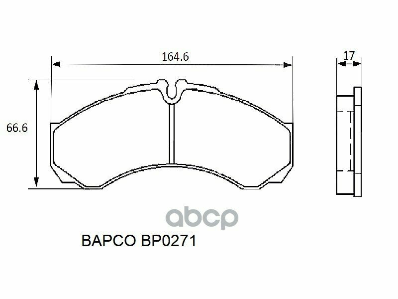 Колодки тормозные дисковые передние BAPCO арт. BP0271