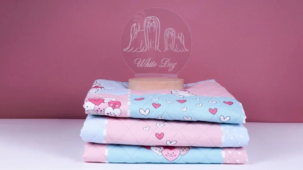 Многоразовая непромокаемая пеленка White Dog "Кэти кисс" 70*100 см
