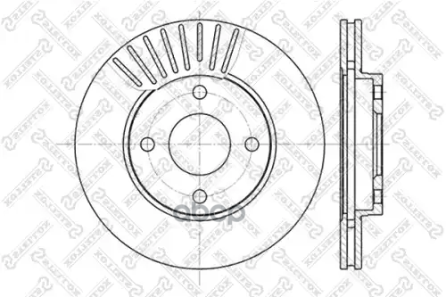Диск тормозной FORD FOCUS 98-05/FUSION 1.4/1.6 01- передний вентилируемый Stellox арт. 60202549VSX