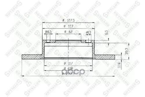 Диск тормозной передний! Alfa Romeo 145/146 1.8/2.0 95> Stellox арт. 60202327VSX