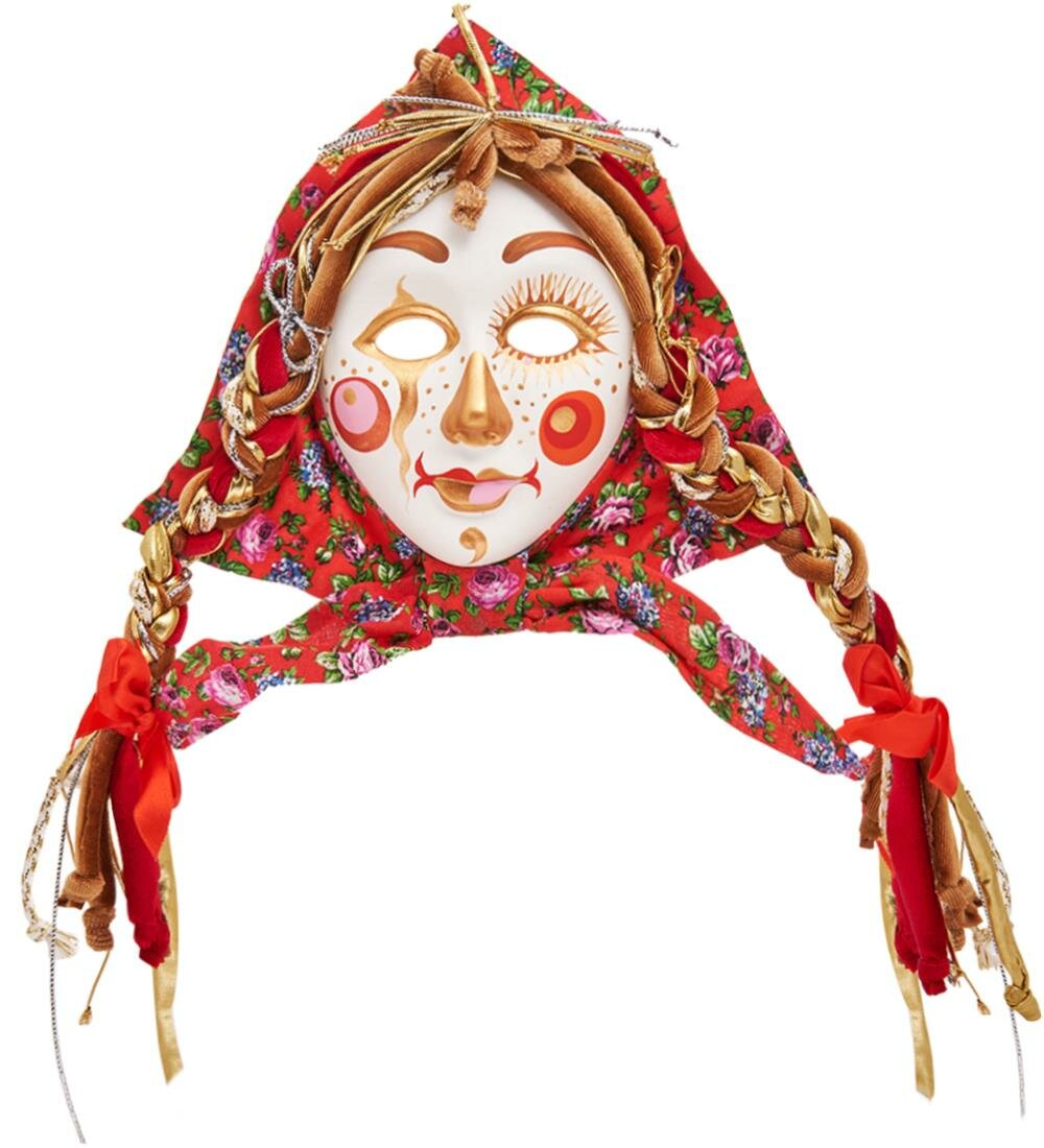 Маска сложная Косынка бол. A2050836 РусКукла, Фарфор, текстиль