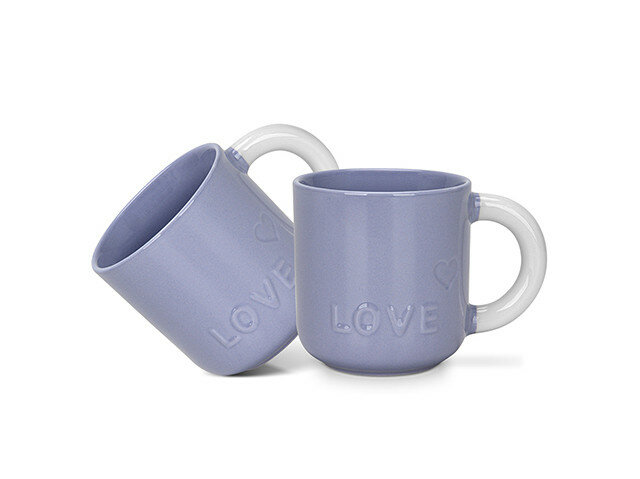 3740 FISSMAN Набор из 2-х кружек 400 мл LILAC (фарфор)