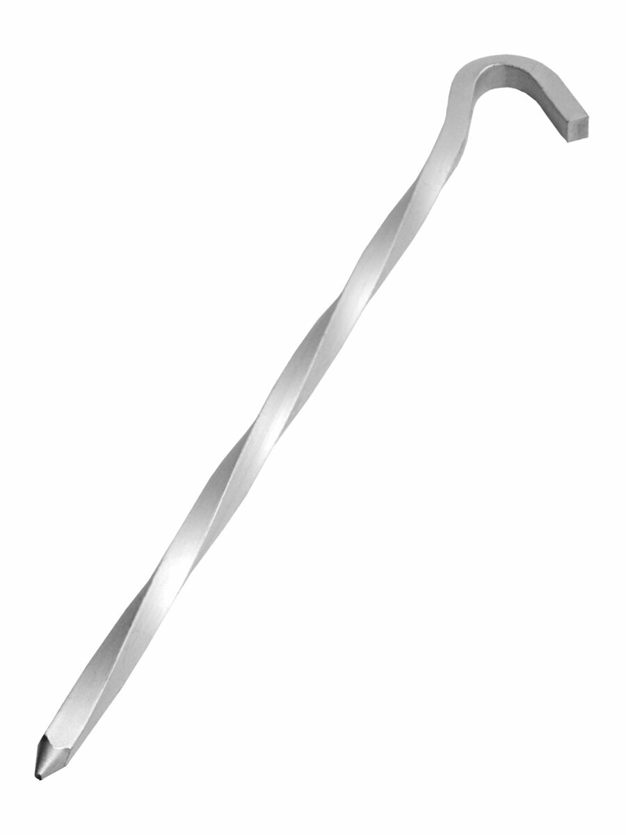 Набор алюминиевых колышков, закрученных, 4шт, 23см.