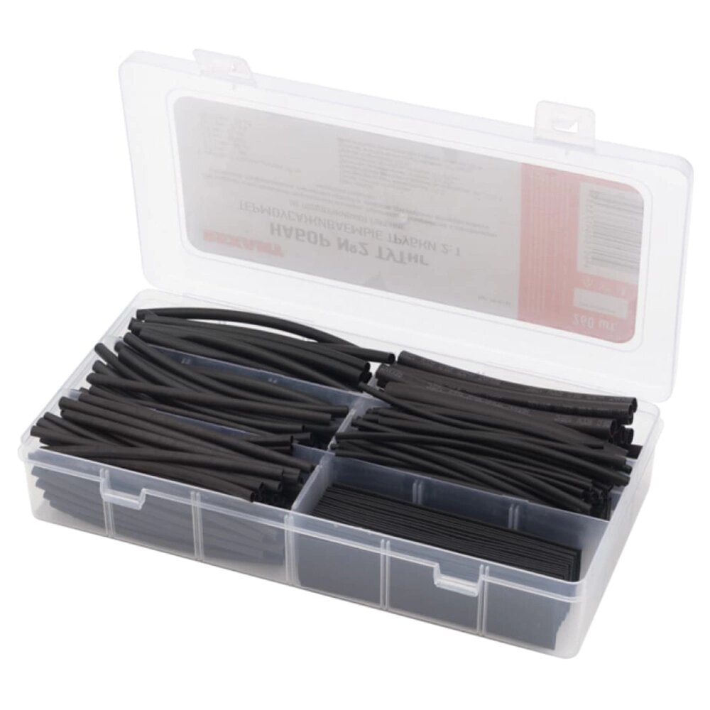 Термоусадочная трубка REXANT Набор №2 260 шт черный