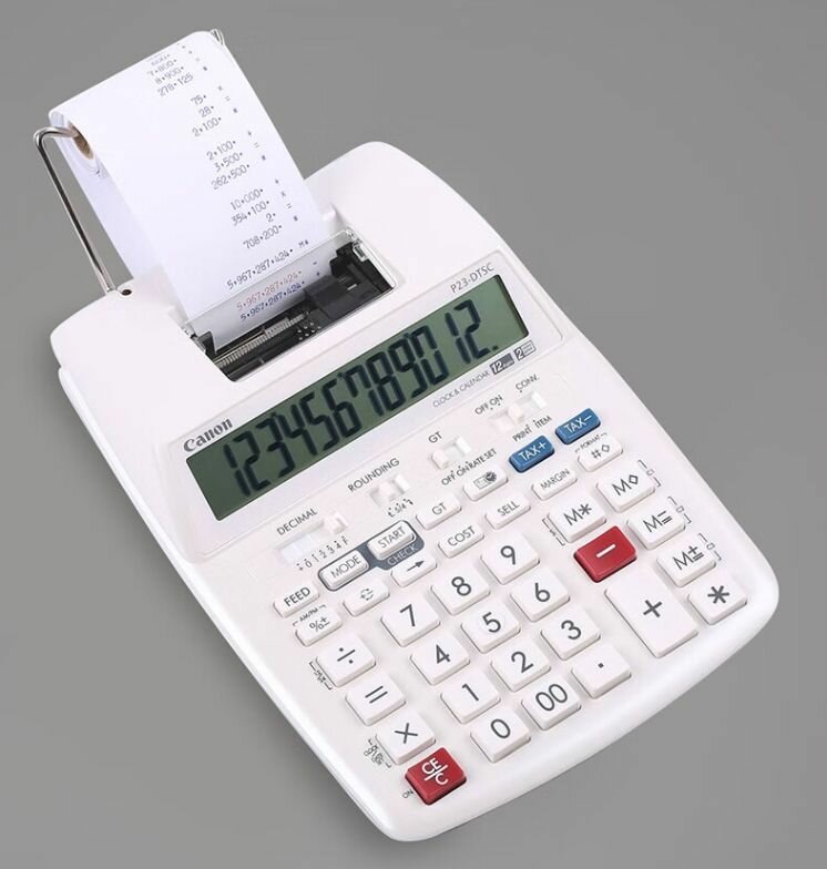 Калькулятор с печатью чека модель Canon P23-DTSCII