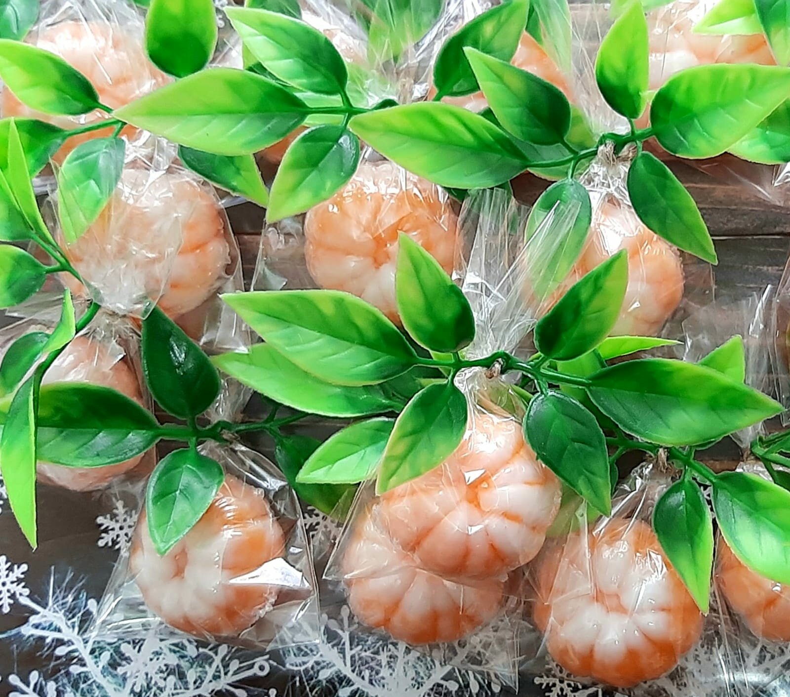 Мыло Мыльная фантазия "Набор мандаринов", ручная работа, 27 г, 10 штук