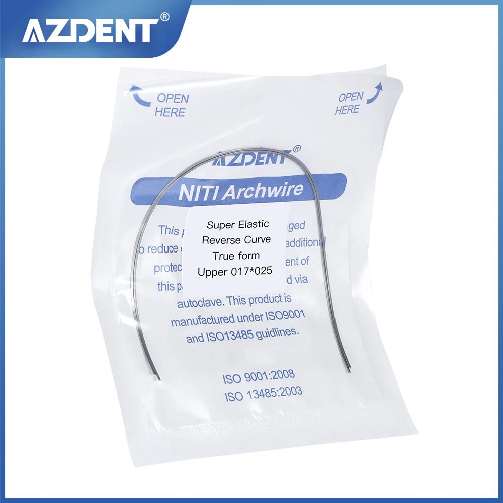 Ортодонтические дуги AZDENT NITI, цвет 17x25 Lower