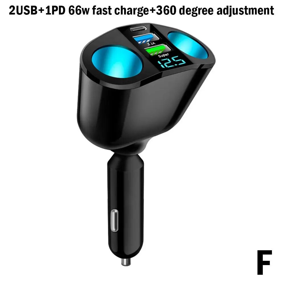 Разветвитель для автомобильного прикуривателя, 12-24 В