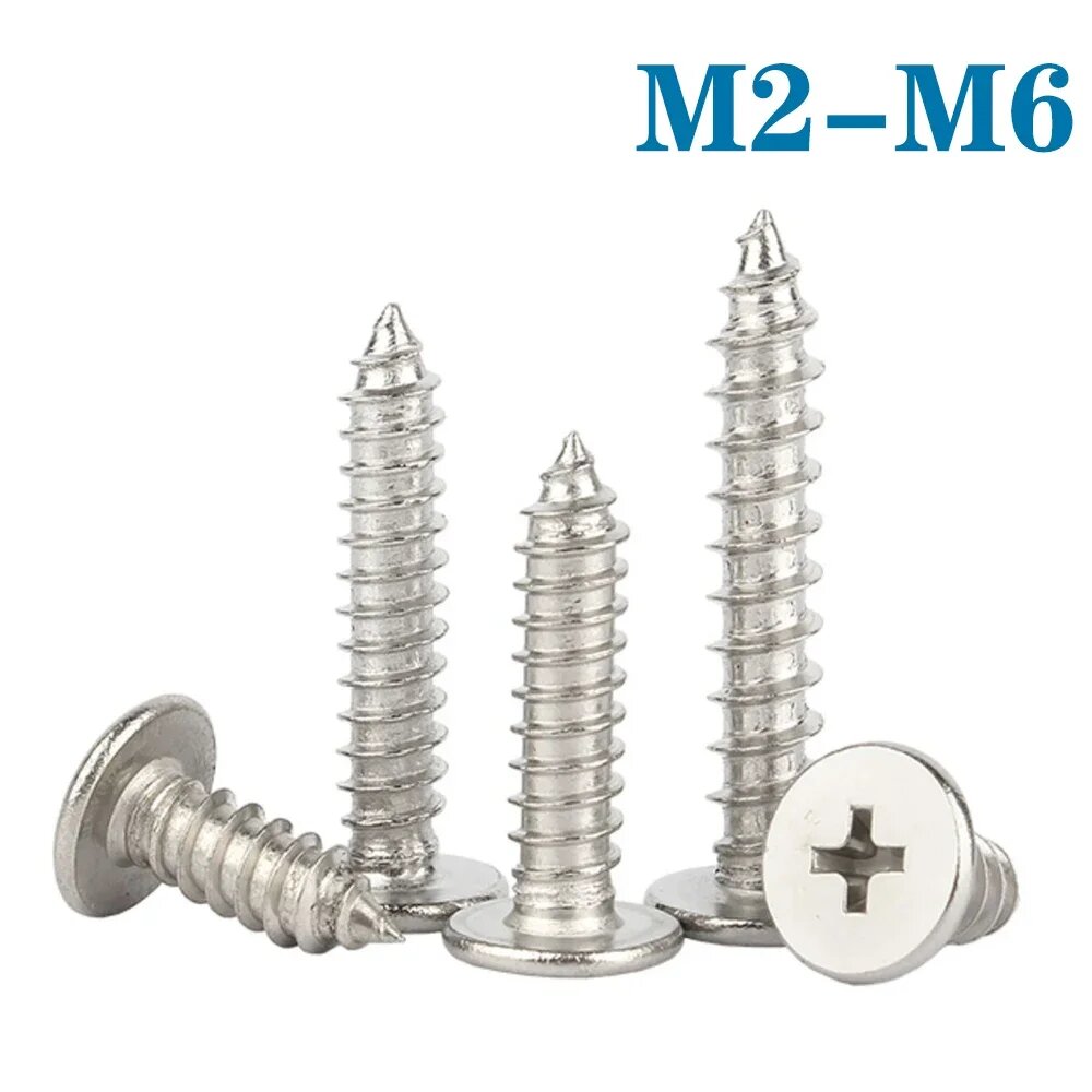 Саморезы из нержавеющей стали M2-M6 5mm, M3 (50pcs)
