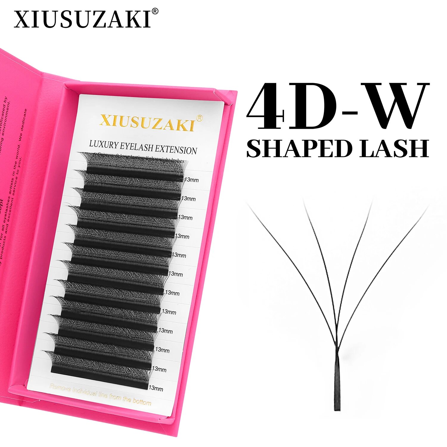 XIUSUZAKI 4D-W ресницы для наращивания, 8 мм, D-изгиб