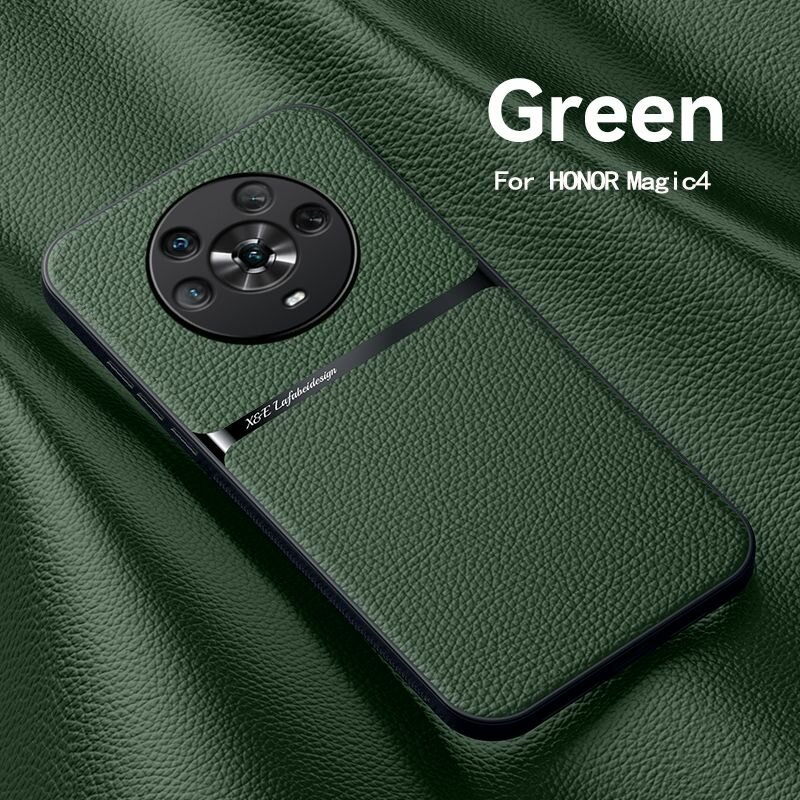 FASNYA Чехол для Honor Magic 4 /чехол-Кожа на Хонор Мэджик 4 Чехол для телефона с защитой камеры магнитный автомобильный держатель