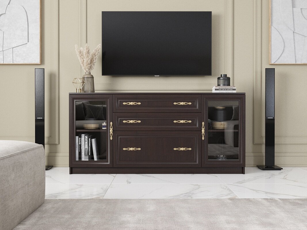 Комод МебельЛэнд24 Карлос - 052 160x45x75 с 3 ящиками