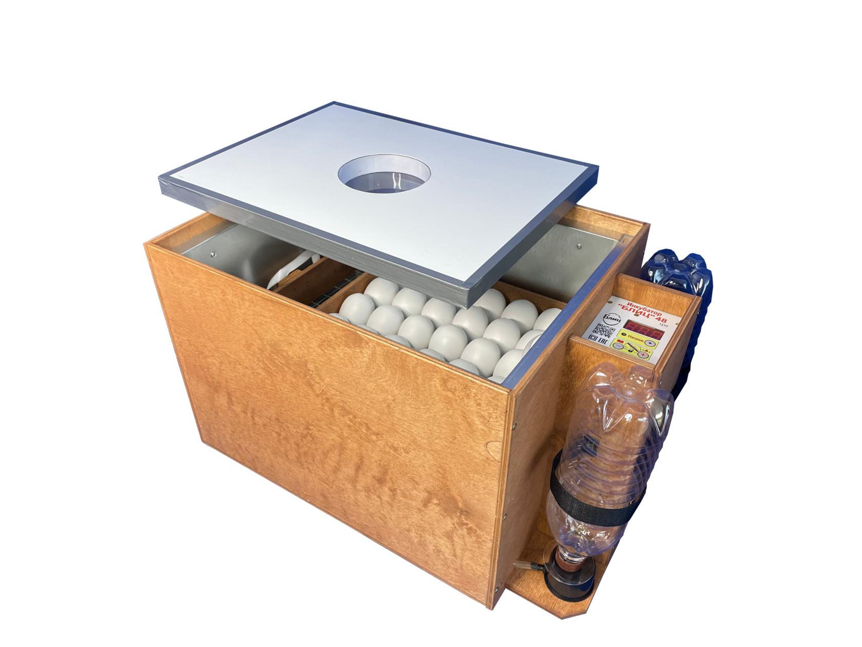 Автоматический инкубатор "Блиц 48Ц" на 48 яиц с расширенной гарантией