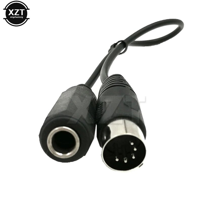 Новый 0,3 м стерео аудио удлинительный кабель MIDI 5-контактный Din штекер-монопрас 6,35 мм 1/4 дюйма гнездо TRS для MIDI-клавиатуры