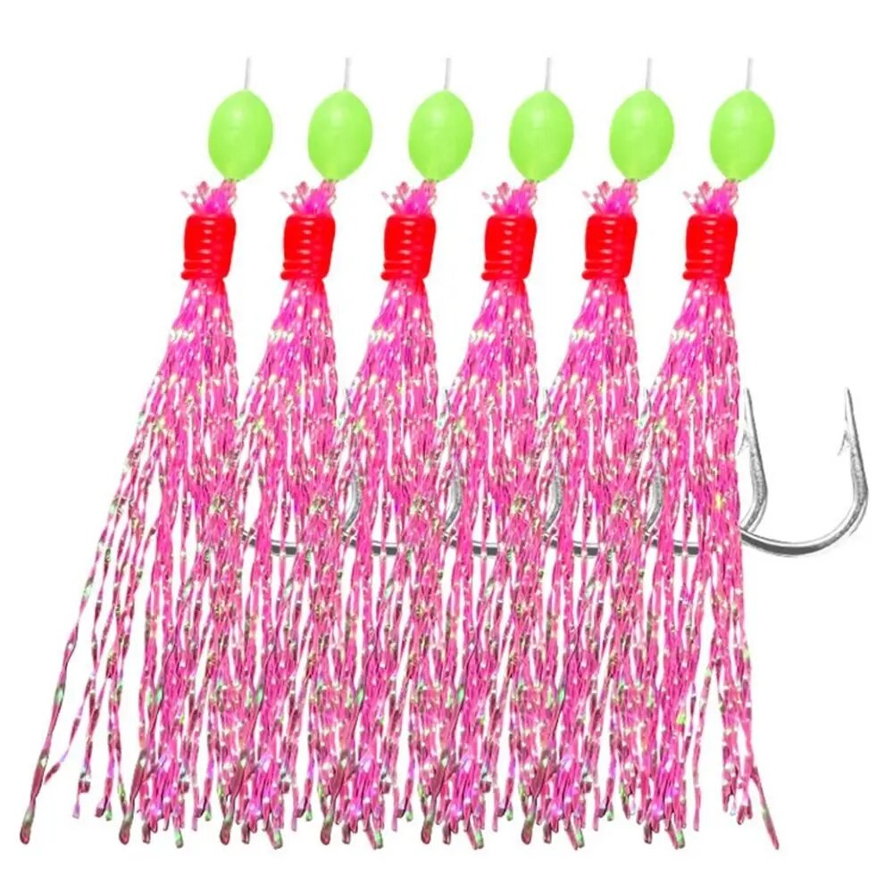 Крючок для ловли трески, скумбрия, перья, светящиеся тройные рыболовные приманки, рыболовные снасти Sabiki, снасти для пресноводной рыбалки, снасти для морской рыбалки