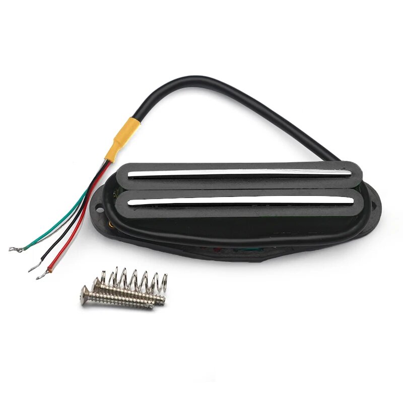 GETMUSIC MU2394 Мини хамбакер Alnico 5 для гитары Черный, Black with Silver