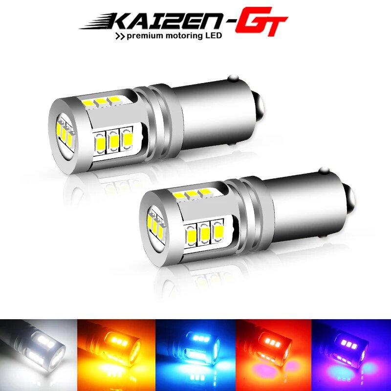 2 шт. светодиодные лампы Canbus H21W BAY9S BAX9S BA9S для автомобильных Желтый, 120 degree BAY9S