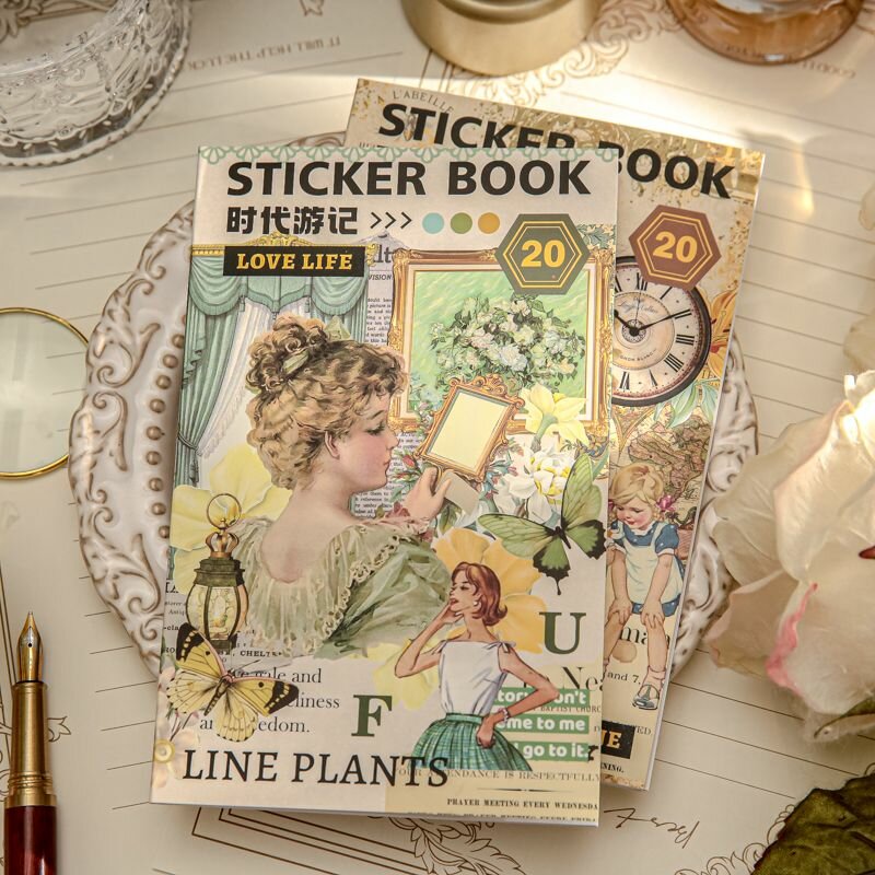 Книга с винтажными наклейками Mr.Paper, 20 листов ретро-декора, DIY украшение для планера, альбома, интерьера