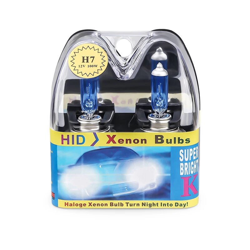 Лампа h7 Галогенная лампа H7, 2 шт, лампочка автомобільних фар 6000 К, супер яркий белый свет, 12 В, лампа для автомобильных фар h7 55 Вт, 100 Вт, галогенная лампа сменная лампа для фары автомобиля лампочки
