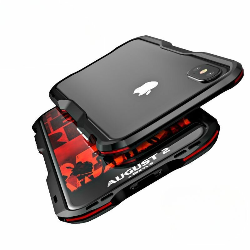 Чехол для Apple iPhone XS Max (Айфон Хс Макс) металлическим каркасом из алюминиевого сплава , металлический каркас, защита от падения