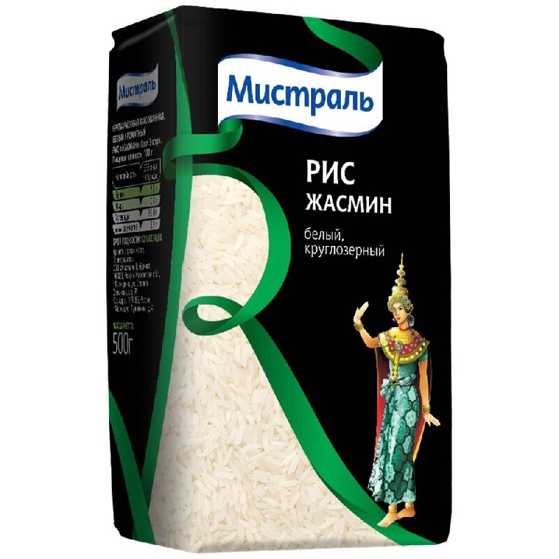 Рис мистраль Жасмин белый /пакет/ 500г