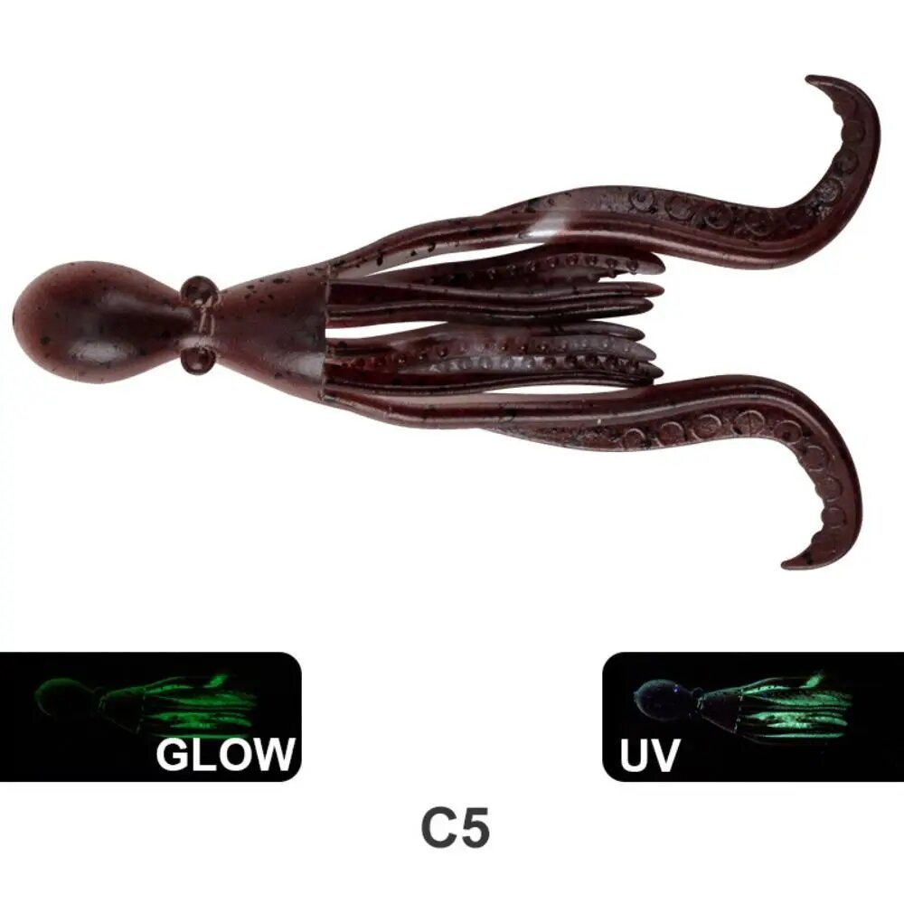 Приманка для кальмара Octopus 9,5 см, Brown-3D