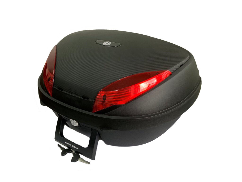 Кофр багажный, задний CIGNA E-66, крышка под карбон, 48 л, под 2 шлема