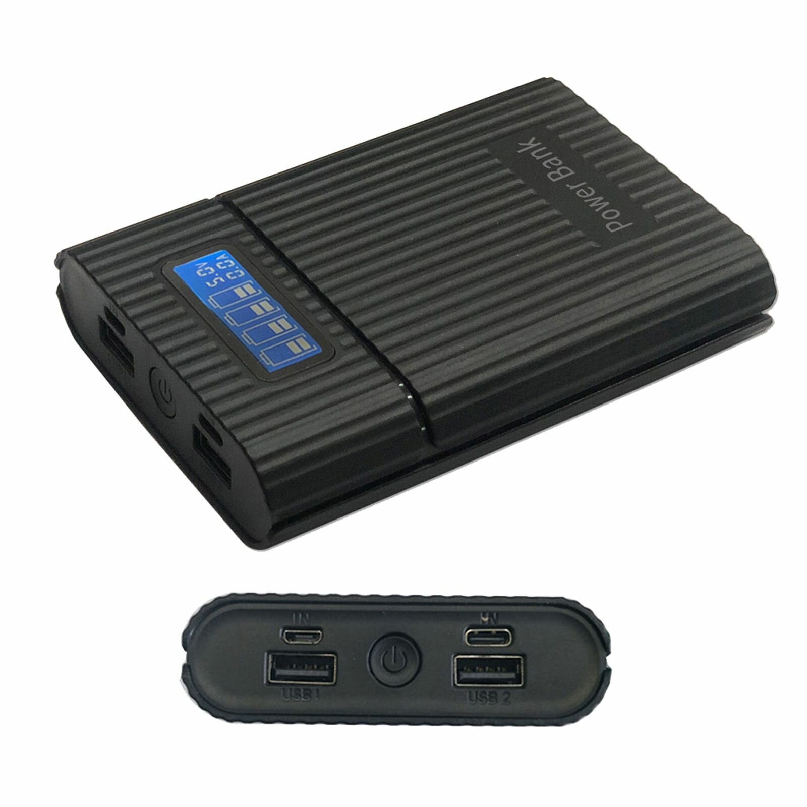 Универсальный USB-выход 18650 Батарея DIY Box со светодиодной подсветкой ЖК-дисплеем Быстрое зарядное устройство для телефона Планшетный ПК