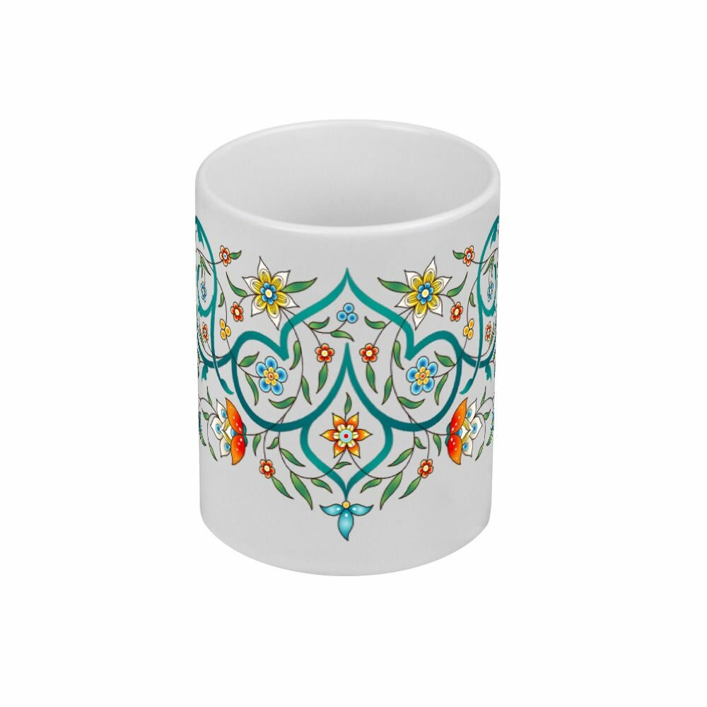 Кружка Цветочный орнамент. Цветы. Восточный принт