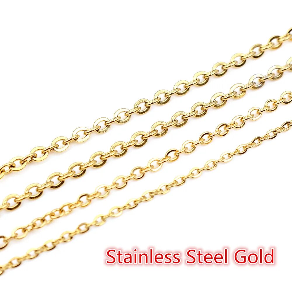 Цепочка из нержавеющей стали, цвет Stainless Steel Gold