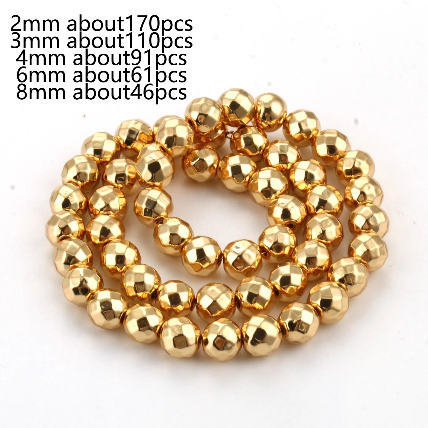 Золотые гематитовые бусины TANANTA 3mm, type 1