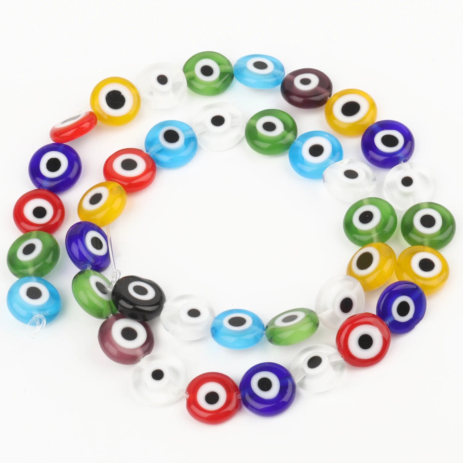 Сглазные бусины Millefiori стекло xilitata 8mm (approx 46pcs), mixed colors
