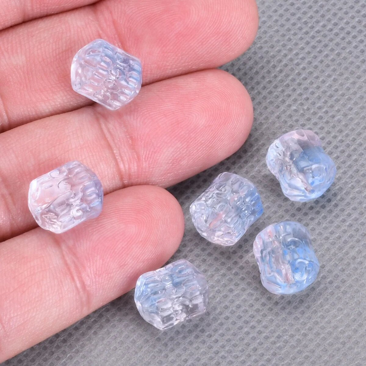 Бусины стеклянные Siancolary цилиндр 12x10 мм 10 шт Blue