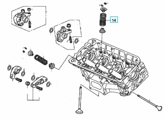 Пружина впускного клапана (Nippon Hatsujo); Артикул Honda: 14761R70A01 (Оригинал)