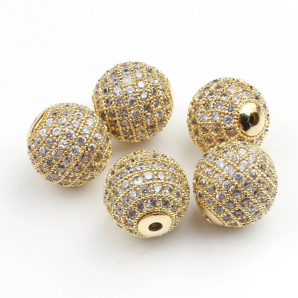 Металлические бусины с цирконием xilitata type 4-8mm