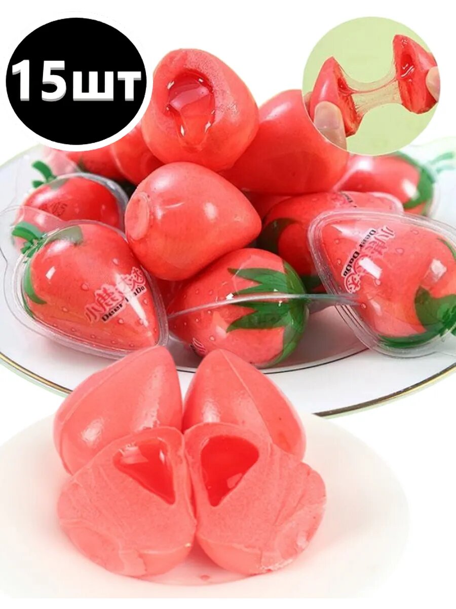 Мармелад Клубника с фруктовым джемом 18 г * 15 шт